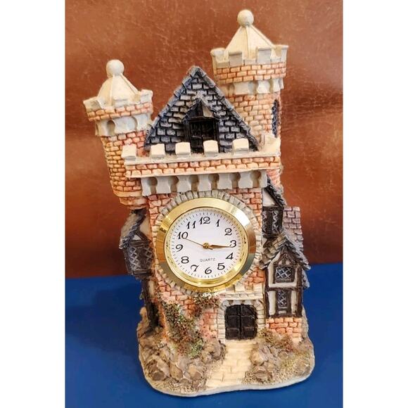 Clock | Wall Decor | 5 Inch English Tudor Cottage Resin Desk Clock ...